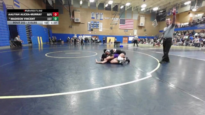 115lbs Champ. Round 2 - Aaliyah Alicea-Murray, Rogers (Puyallup) (Girls ...