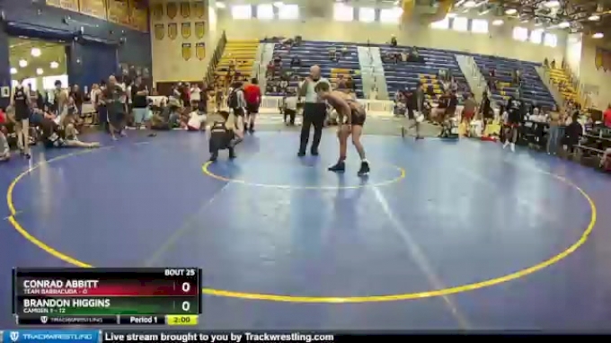 120 lbs Round 7 (8 Team) - Brandon Higgins, Camden 1 vs Conrad Abbitt ...