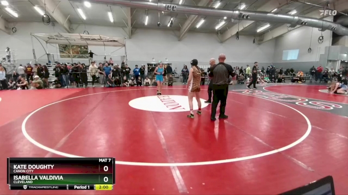 130 lbs Champ. Round 3 - Kate Doughty, Canon City vs Isabella Valdivia ...