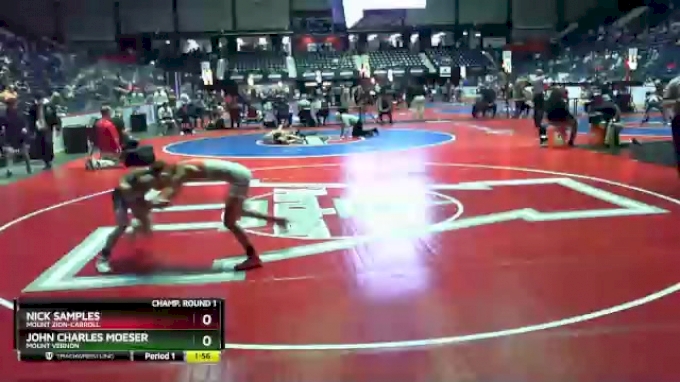 1 lbs Champ. Round 1 - John Charles Moeser, Mount Vernon vs Nick ...