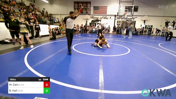 96 lbs Quarterfinal - Michkel (Prince) Cain, R.A.W. vs Baylor Hall ...