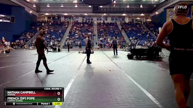 190 lbs Cons. Round 4 - Nathan Campbell, Norwin vs French (DP) Pope ...