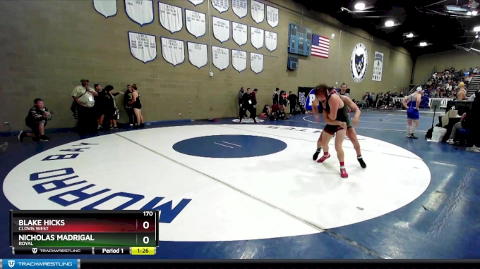 170 lbs Champ. Round 2 - Nicholas Madrigal, Royal vs Blake Hicks ...