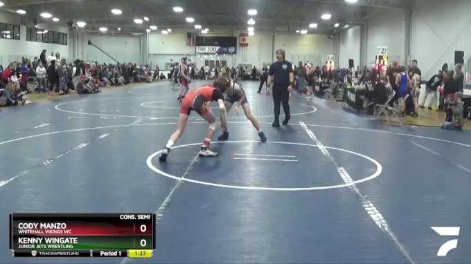 109 lbs Cons. Semi - Kenny Wingate, Junior Jets Wrestling vs Cody Manzo ...