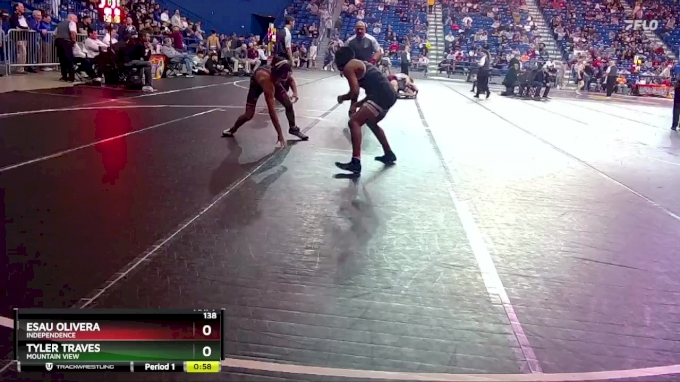 138 lbs Cons. Round 4 - Tyler Traves, Mountain View vs Esau Olivera ...