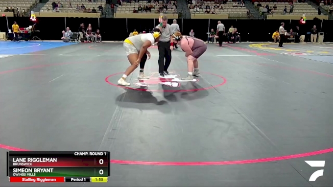 285-2A/1A Champ. Round 1 - Lane Riggleman, Brunswick vs Simeon Bryant ...