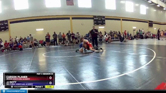92 lbs Semifinal - Carson Planer, Region Wrestling Academy vs Jj Doty ...