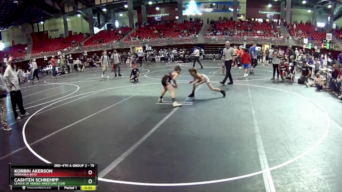 75 lbs 2nd Place Match - Korbin Akerson, Nebraska Boyz vs Cashten ...