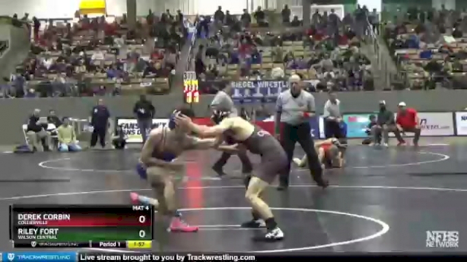 AA 145 lbs Champ. Round 1 - Derek Corbin, Collierville vs Riley Fort ...