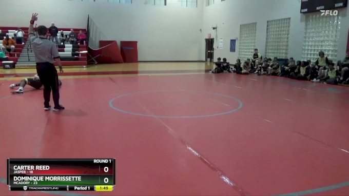 190 lbs Round 4 (16 Team) - Carter Reed, Jasper vs Dominique ...