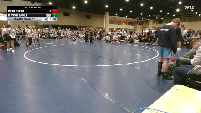 150 lbs Champ. Round 2 - Ryan Smith, Johnson Central vs Mason Basile ...