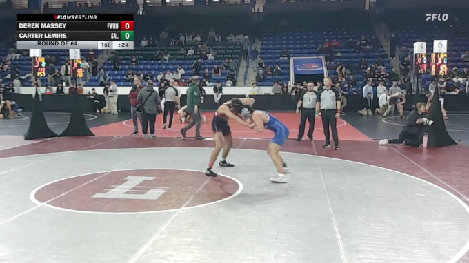 157 lbs Round Of 64 - Derek Massey, Fairfield Warde vs Carter Lemire ...