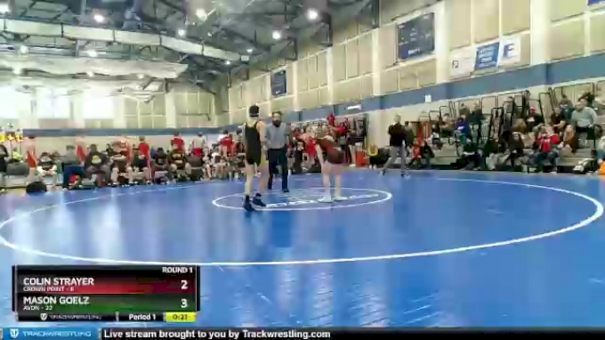 102 lbs Round 1 (4 Team) - Colin Strayer, Crown Point vs Mason Goelz, Avon
