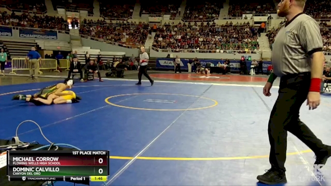 D2-113 lbs 1st Place Match - Michael Corrow, Flowing Wells High School ...