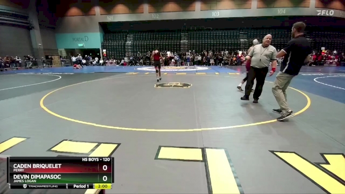 120 lbs Champ. Round 2 - Caden Briquelet, Perry vs Devin Dimapasoc ...