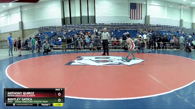 77 lbs Champ. Round 1 - Anthony Quiroz, Region Wrestling Academy vs Bentley Gatica, SWAT ...