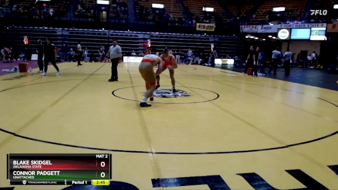 174 lbs Quarterfinal - Connor Padgett, Unattached vs Blake Skidgel ...