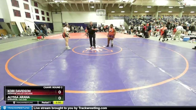 191 lbs Champ. Round 2 - Alyssa Arana, Emmanuel College vs Kori ...