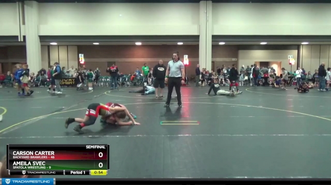 92 lbs Semis (4 Team) - Carson Carter, Backyard Brawlers vs Ameila Svec ...