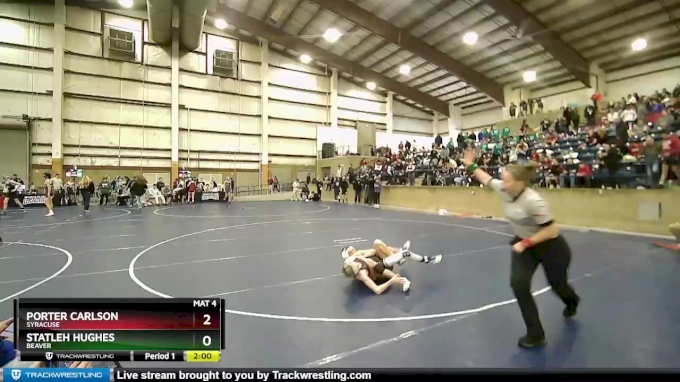 106 lbs Champ. Round 1 - Porter Carlson, Syracuse vs Statleh Hughes, Beaver