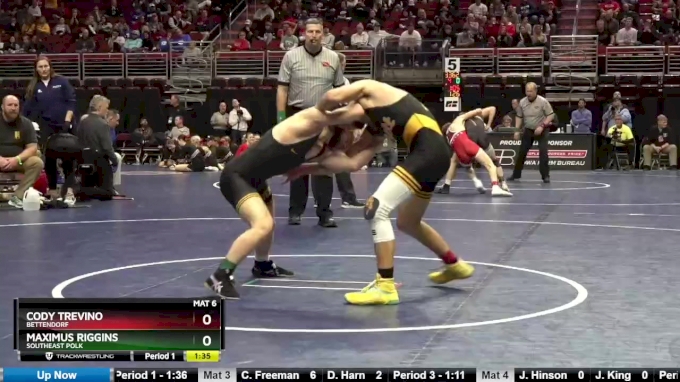 3A-126 lbs Quarterfinal - Maximus Riggins, Southeast Polk vs Cody ...