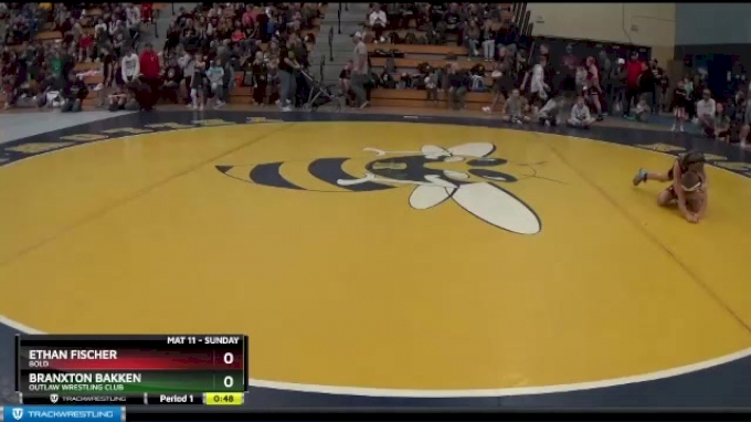 55 lbs Champ. Round 1 - Branxton Bakken, Outlaw Wrestling Club vs Ethan ...