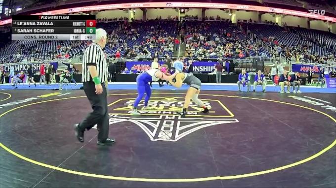 Girls-190 lbs Cons. Round 2 - Le`anna Zavala, West Ottawa Hs Girls vs ...