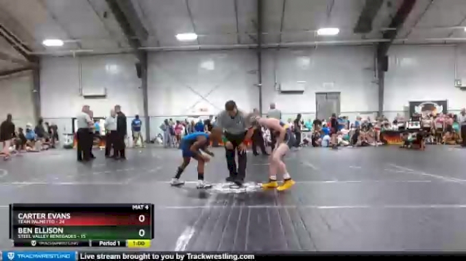 95 lbs Round 2 (6 Team) - Carter Evans, Team Palmetto vs Ben Ellison ...