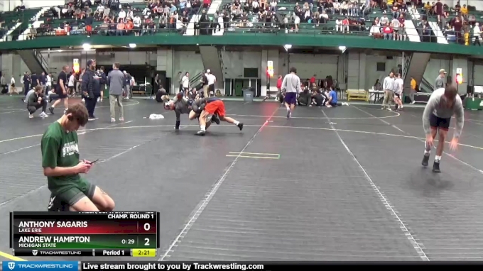 125 lbs Champ. Round 1 - Andrew Hampton, Michigan State vs Anthony Sagaris, Lake Erie