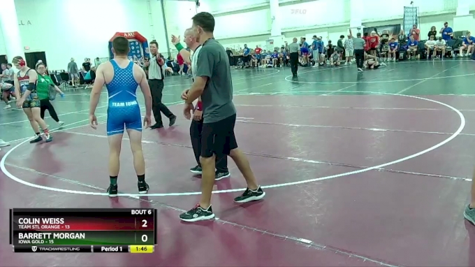 144 lbs Champ Round 1 (16 Team) - Barrett Morgan, Iowa Gold vs Colin ...