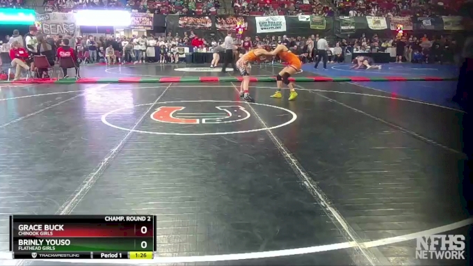 G - 107 lbs Champ. Round 2 - Brinly Youso, Flathead Girls vs Grace Buck ...