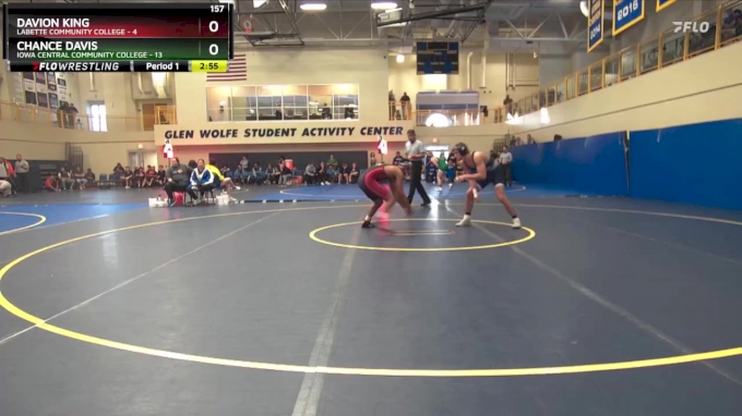 157 lbs Round 4 (6 Team) - Davion King, Labette Community College vs ...