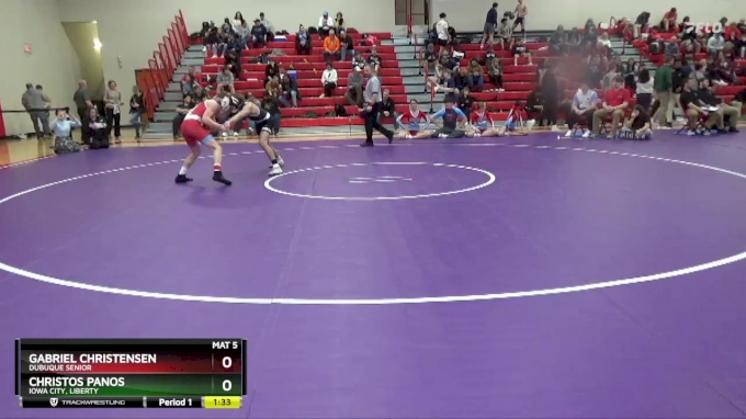 126 lbs Cons. Round 2 - Christos Panos, Iowa City, Liberty vs Gabriel ...