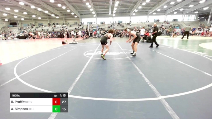 160 lbs Rr Rnd 1 - Britton Proffitt, BRTC vs Azrael Simpson, Kellam Mat ...