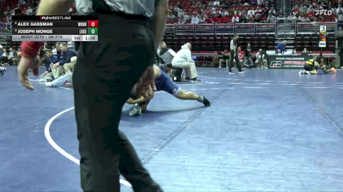 3A-215 lbs Champ. Round 2 - Joseph Monge, Lewis Central vs Alex Gassman ...