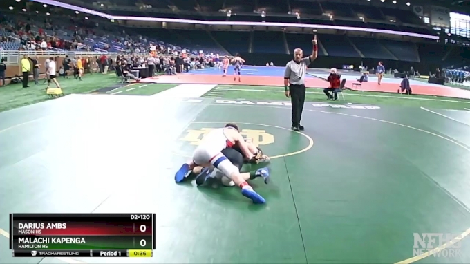 D2-120 lbs 7th Place Match - Malachi Kapenga, Hamilton HS vs Darius ...