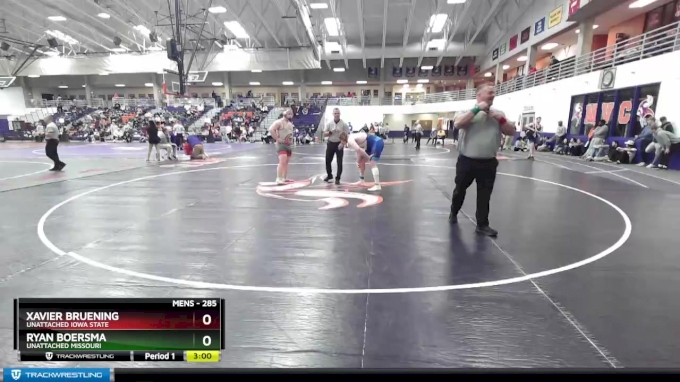 285 lbs Semifinal - Ryan Boersma, Unattached Missouri vs Xavier ...