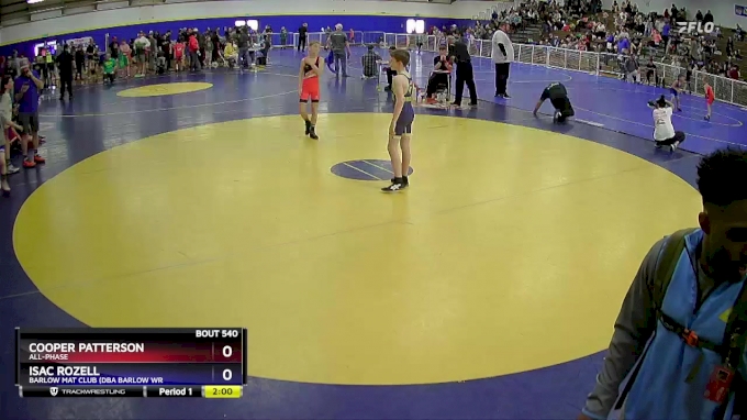 86 lbs Cons. Semi - Cooper Patterson, All-phase vs Isac Rozell, Barlow ...