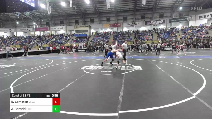 125 lbs Consi Of 32 #2 - Robert Lampton, Cedaredge Wrestling vs Jayce Carochi, Florence Middle ...