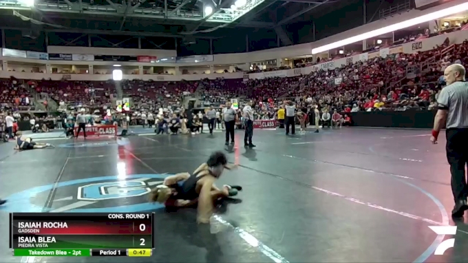 5A 114 lbs Cons. Round 1 - Isaiah Rocha, Gadsden vs Isaia Blea, Piedra ...