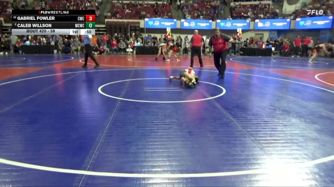 58 lbs Quarterfinal - Gabriel Fowler, Cody Wrestling Club vs Caleb ...