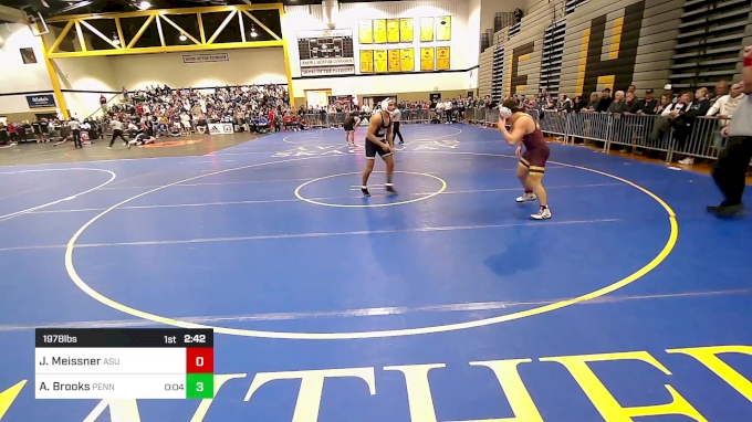 197B lbs Rr Rnd 1 - Jacob Meissner, Asu vs Aaron Brooks, Penn State