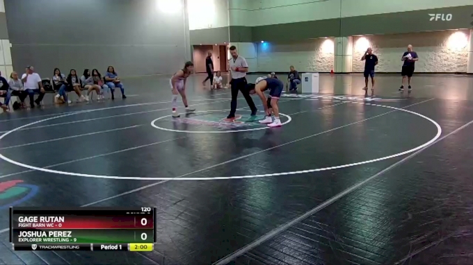 120 lbs Round 3 (16 Team) - Gage Rutan, Fight Barn WC vs Joshua Perez ...