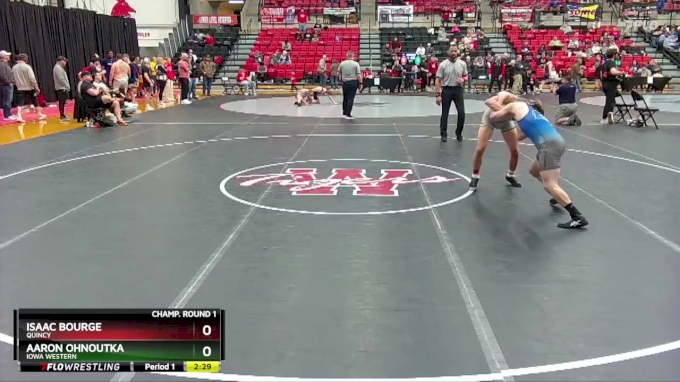 133 lbs Cons. Round 5 - Isaac Bourge, Quincy vs Aaron Ohnoutka, Iowa ...