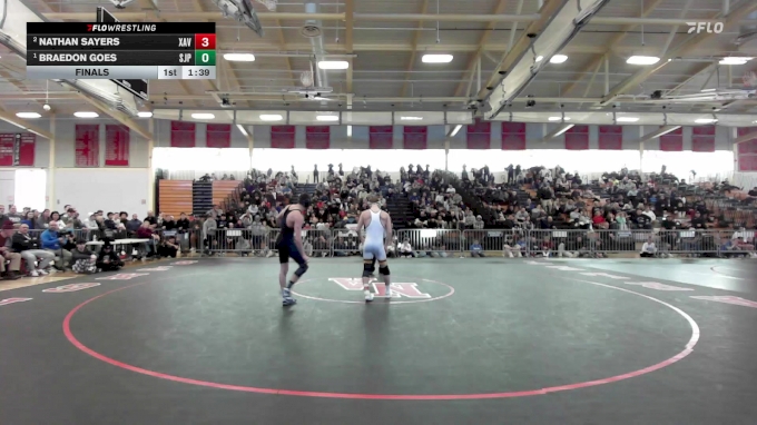 126 lbs Final - Nathan Sayers, Xaverian vs Braedon Goes, Saint John's Prep