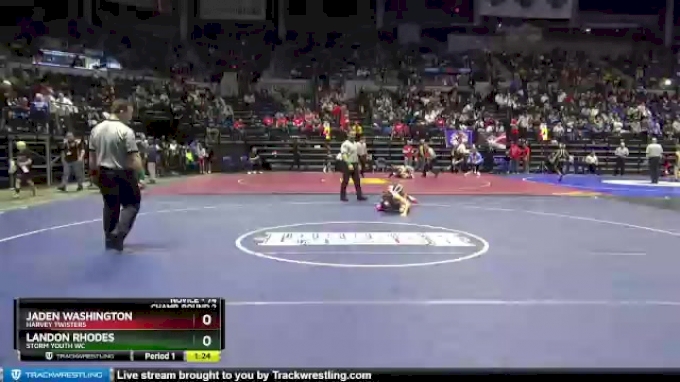 74 lbs Champ. Round 2 - Jaden Washington, Harvey Twisters vs Landon ...