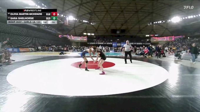 Girls 4A 120 lbs Cons. Round 3 - Olivia Martin-McKenzie, Bonney Lake ...