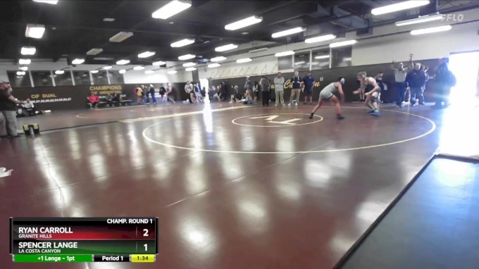 157 lbs Champ. Round 1 - Ryan Carroll, Granite Hills vs Spencer Lange ...
