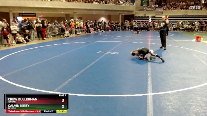 64 lbs Champ. Round 1 - Crew Bullerman, Adrian vs Calvin Kirby, Bemidji