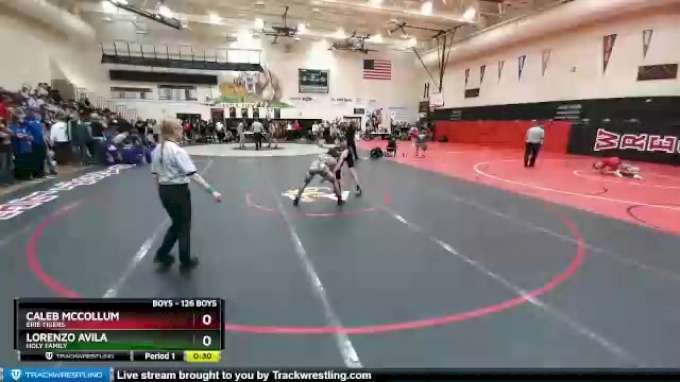 126 Boys Cons. Round 3 - Caleb McCollum, Erie Tigers vs Lorenzo Avila ...